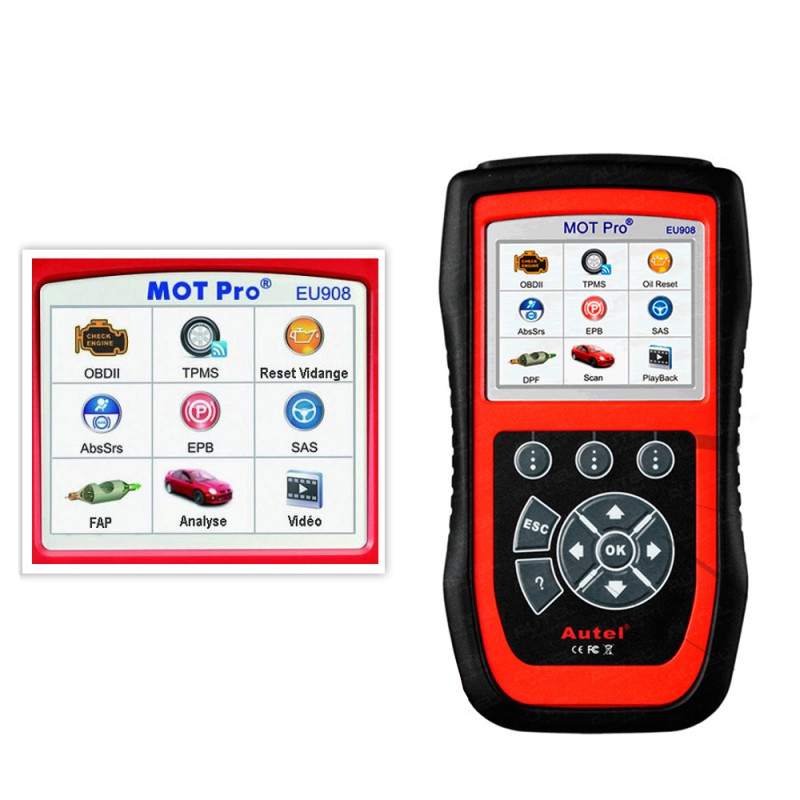 Escaner automotor multimarca Autel Mot Pro Eu908 Full Service