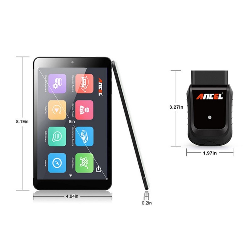 Escáner Ancel X5 Obd2 Ecus Sistema Eng Abs Srs Epb Sas