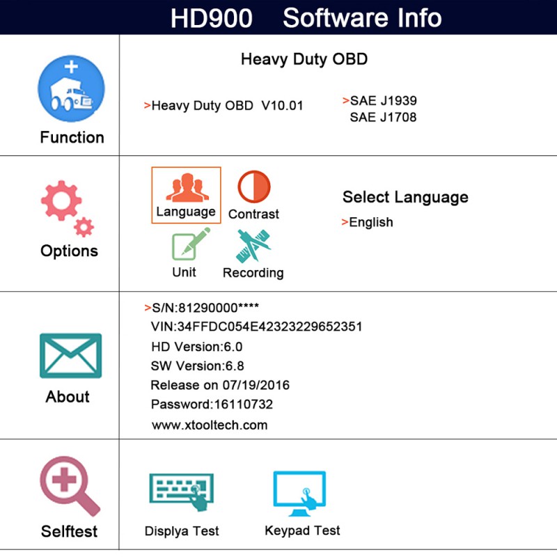 Escaner Xtool Hd900 Camiones Pesados Heavy Duty Truck
