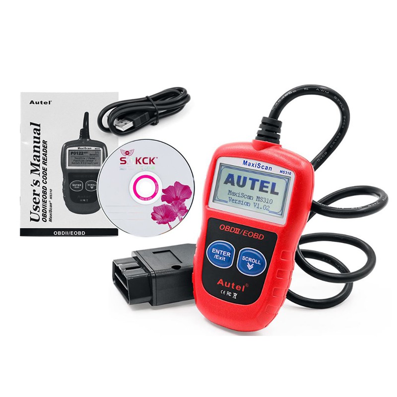 Escáner automotor Autel MS310 Maxiscan OBDII multimarca
