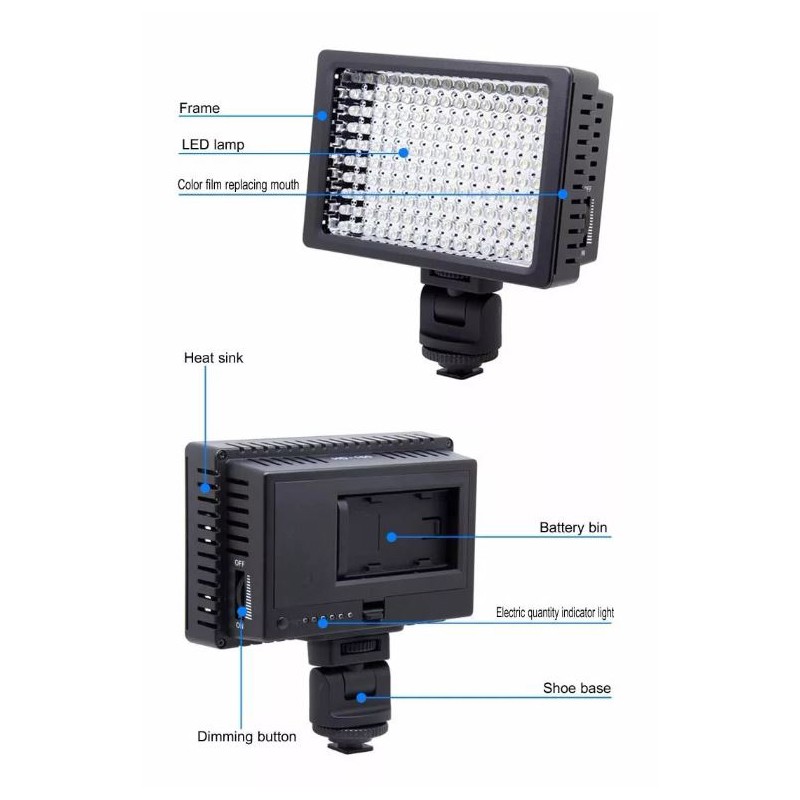 Iluminador 160 Led Hd160 Fotografia Canon Nikon