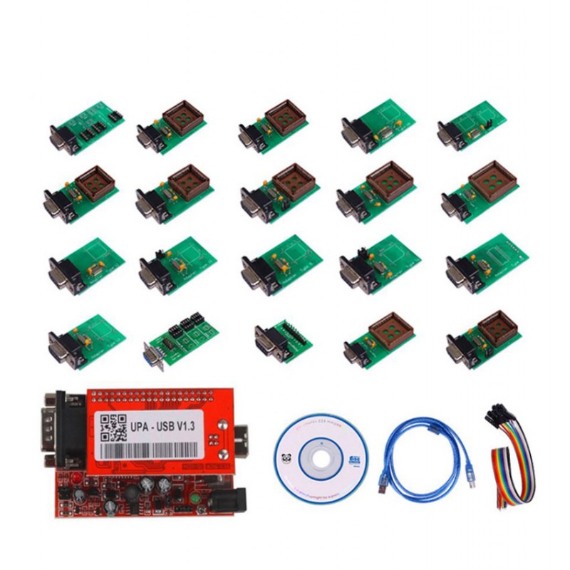 Programador UPA USB V 1.3 + kit 20 adaptadores electrónica