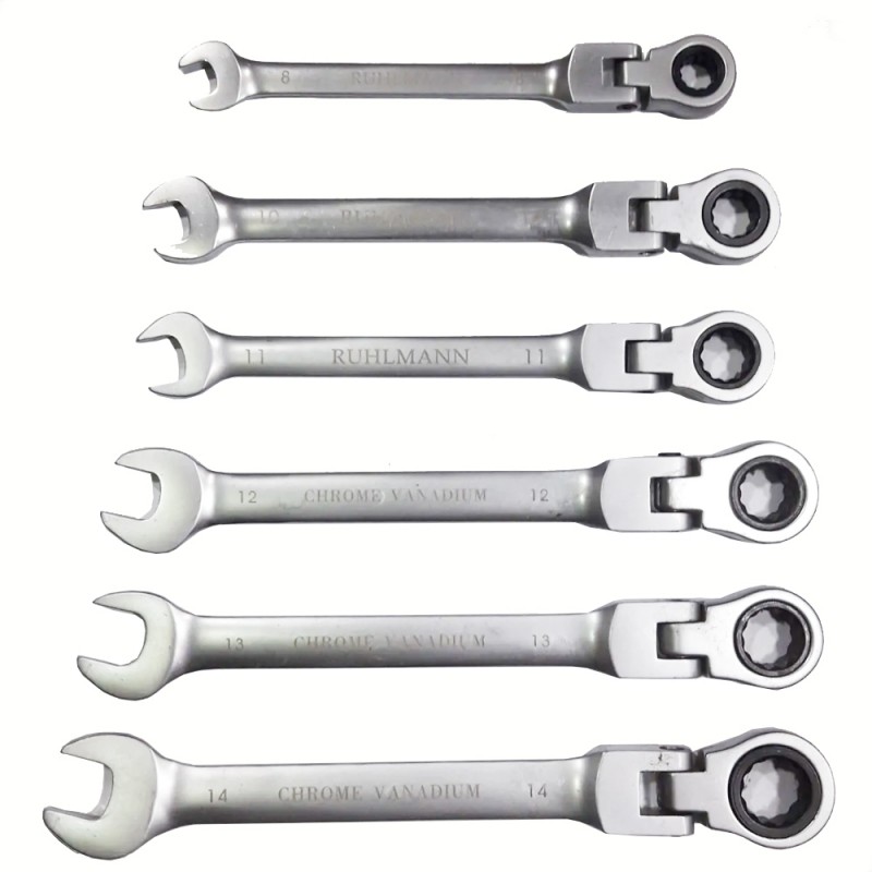 Juego de llaves combinada a crique articuladas - Ruhlmann RU5351