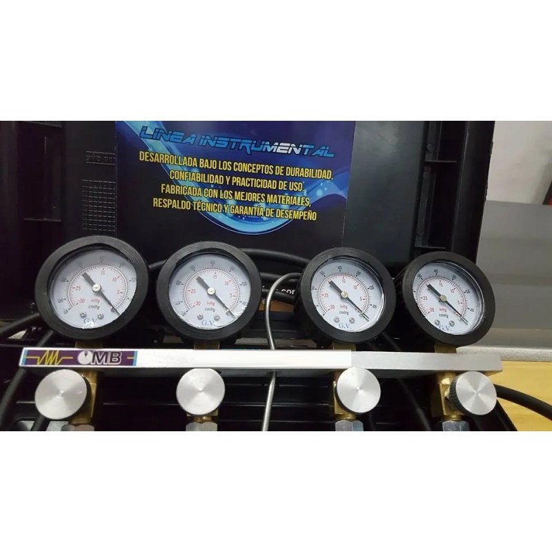 Tetra Vacuometro Mb P/ Moto 4 Relojes Combinados + Caja