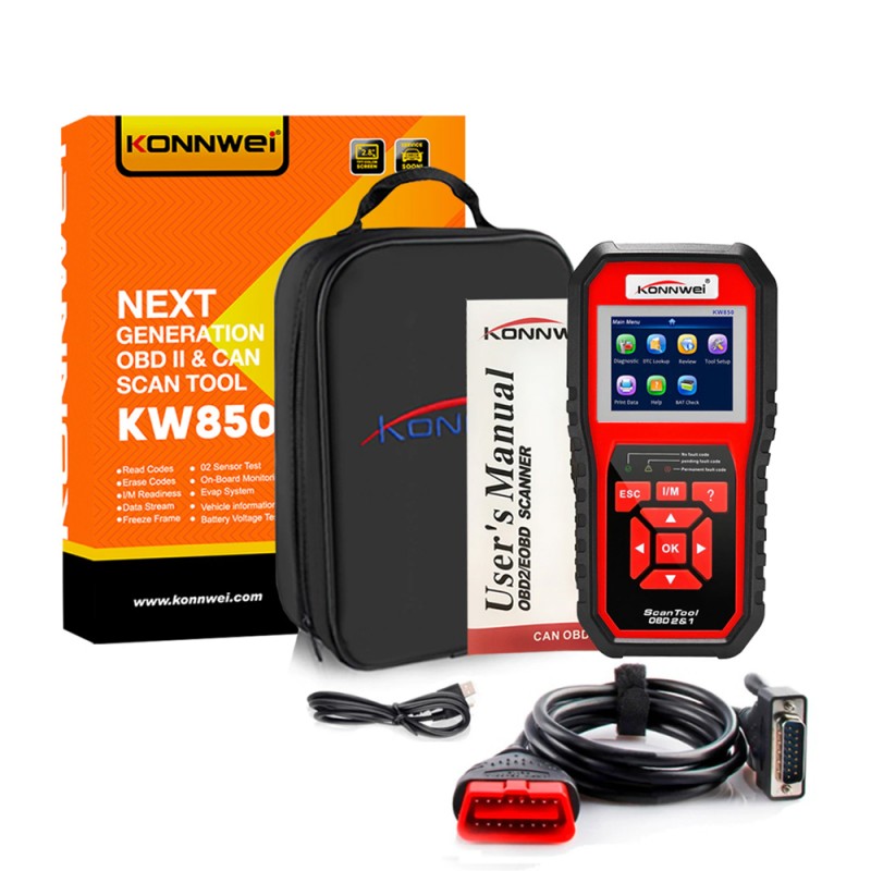 Scanner Automotriz Konnwei Kw850 Obd2 Eobd Diagnostico Can