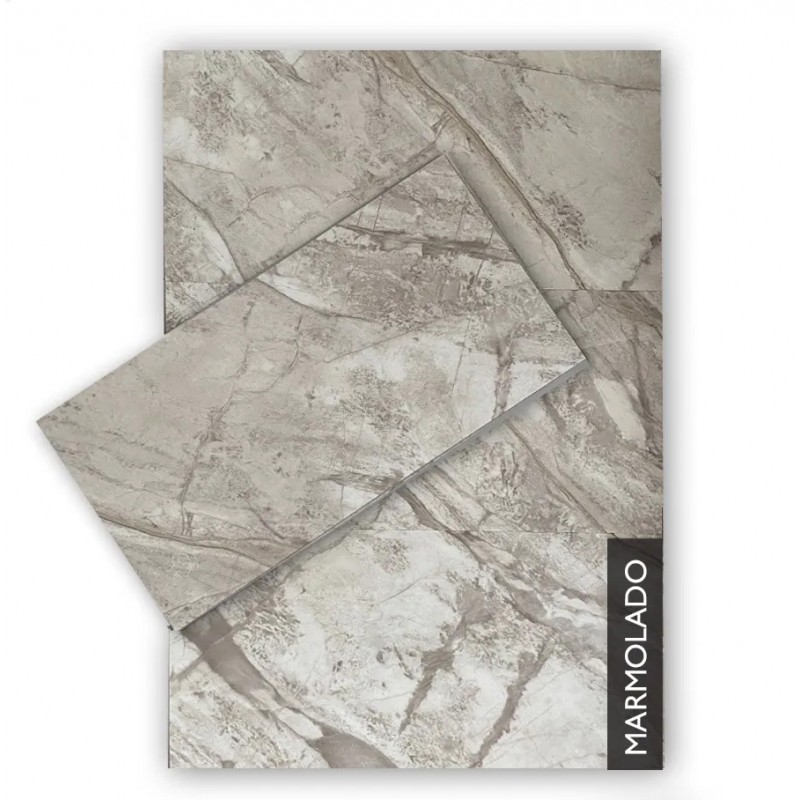 Piso Vinílico Vision Click 4 Mm Simil Marmol Lvt Spc