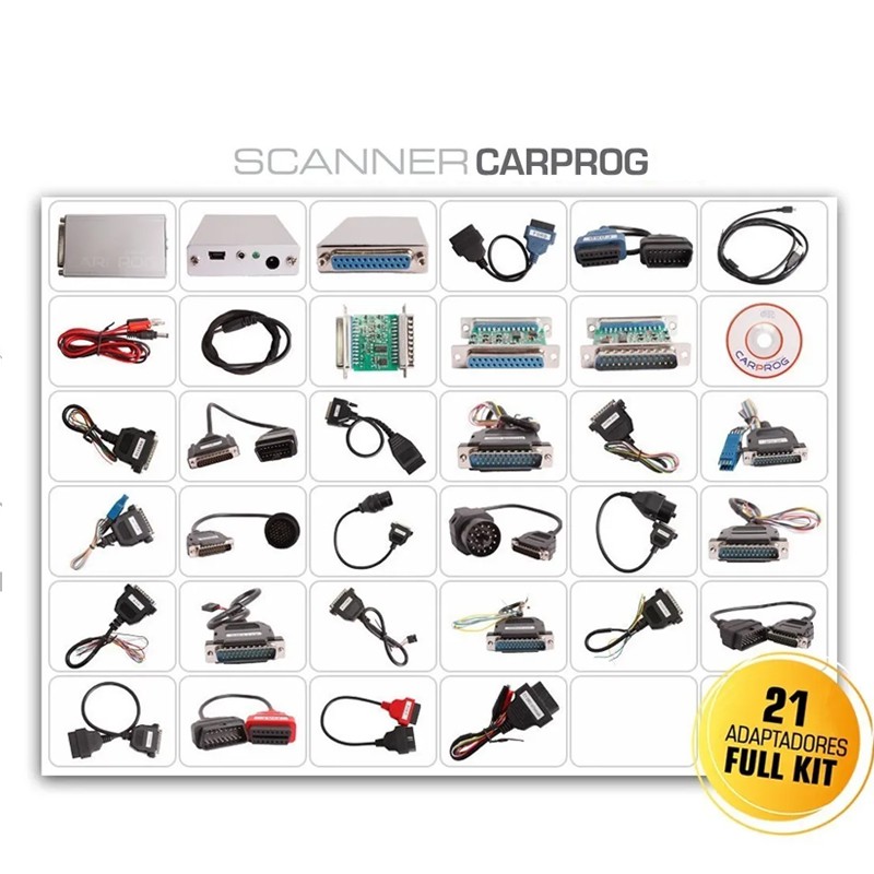 Programador Carprog Full Kit Cables V 8.21 WIFI