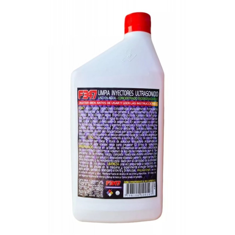 Líquido F347 Para Batea De Ultrasonido Limpieza Inyectores